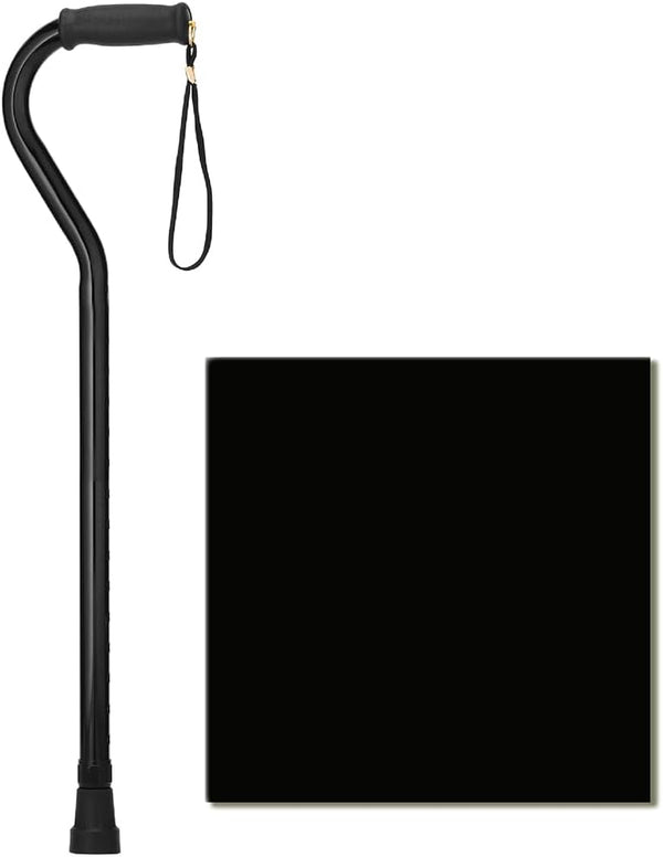 Nova Heavy Duty Walking Cane 1080BK with Offset Handle, Black